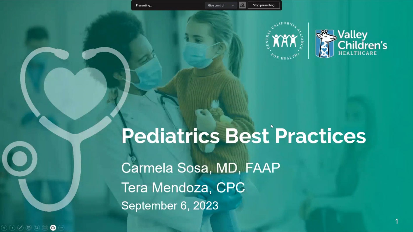 Pediatrics Best Practices - Central California Alliance for Health